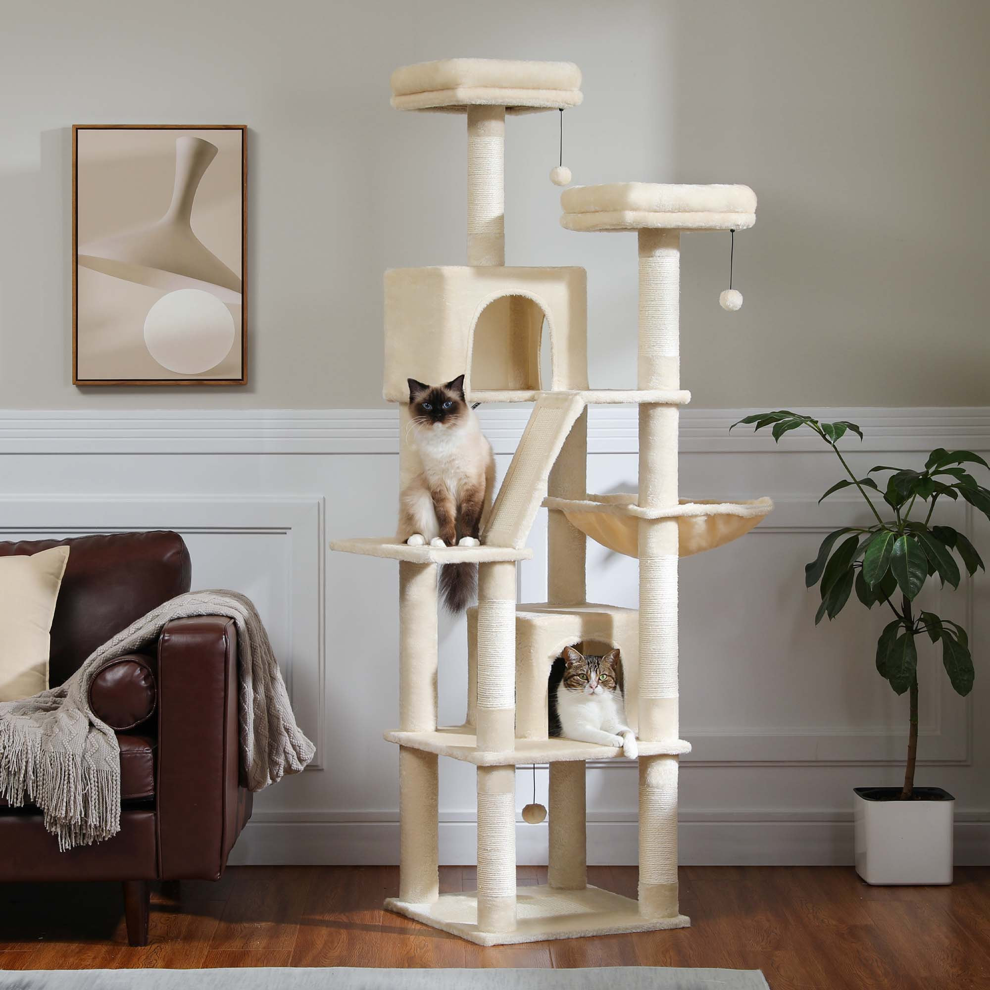 Archie & Oscar™ Multi-Level Indoor Large Cat Tree Scratching Post With ...