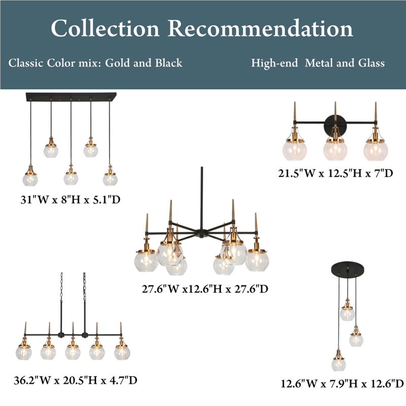 Mercer41 Loram 5 - Light Kitchen Island Pendant & Reviews - Wayfair Canada