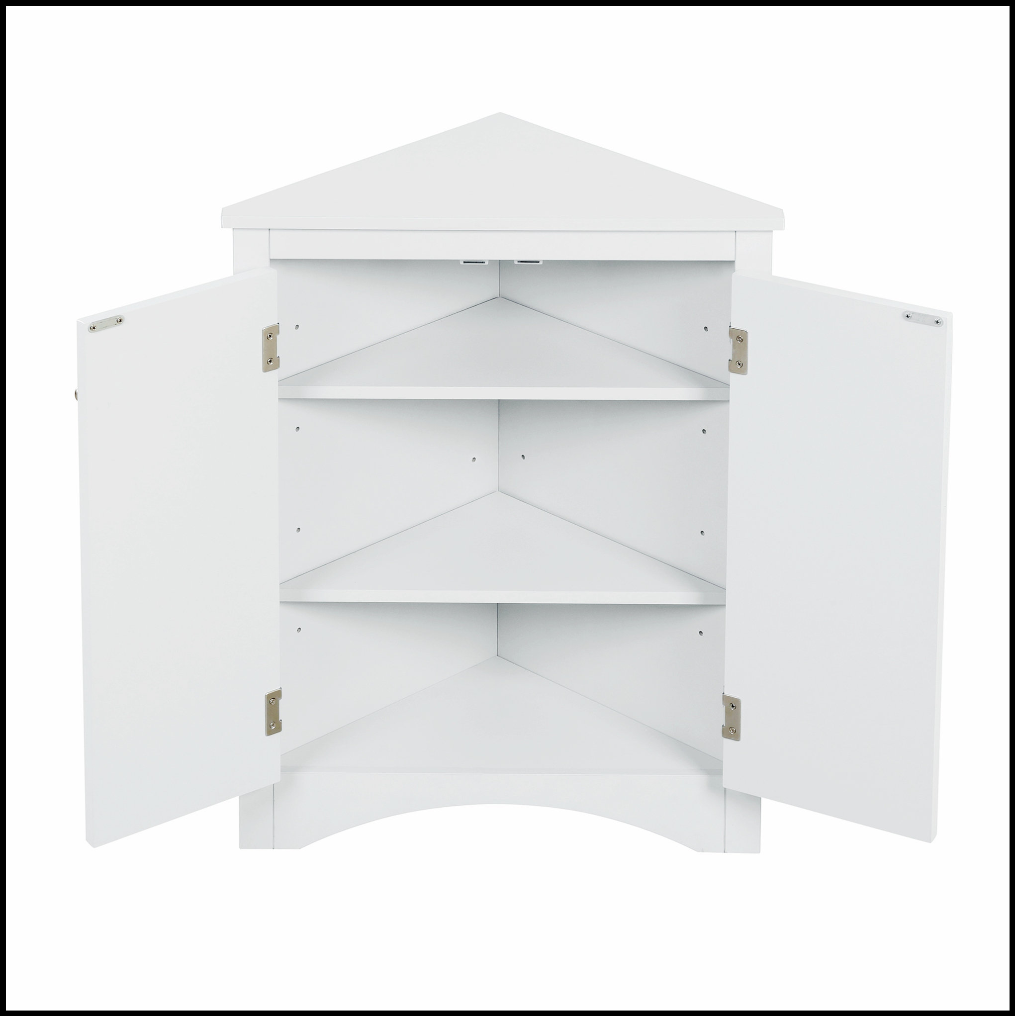 Lark Manor Triangle Bathroom Storage Cabinet with Adjustable Shelves ...