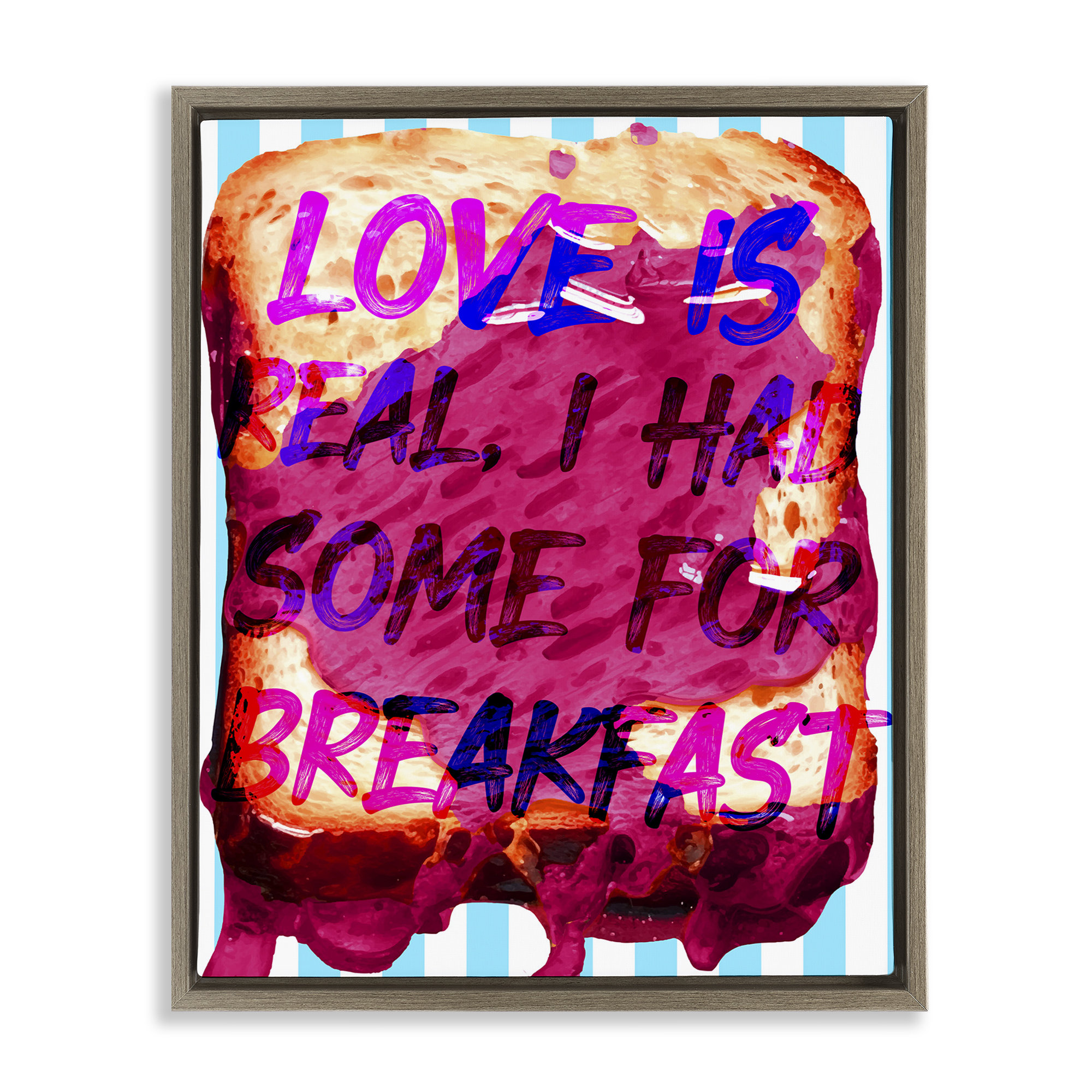 Lark Manor™ Love Is Real Breakfast Framed Floater Canvas Wall Art by ...