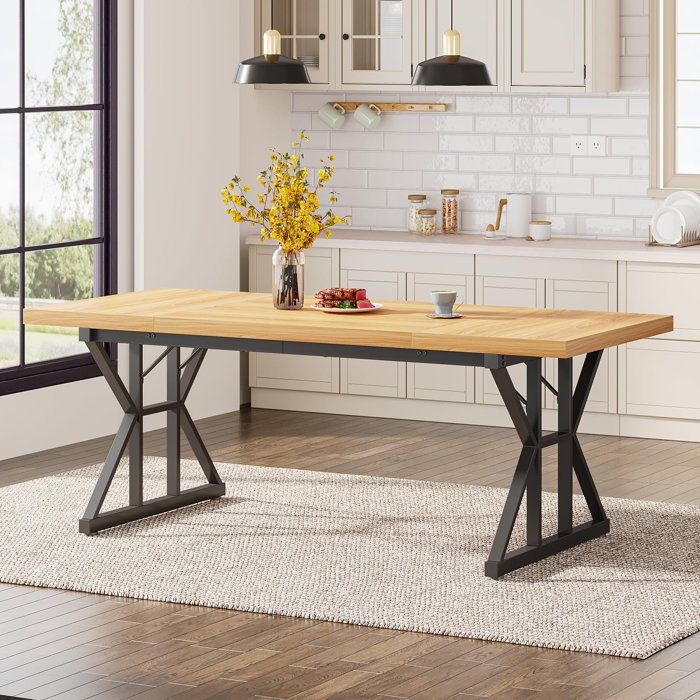 Gracie Oaks Taneja Metal Base Dining Table & Reviews | Wayfair