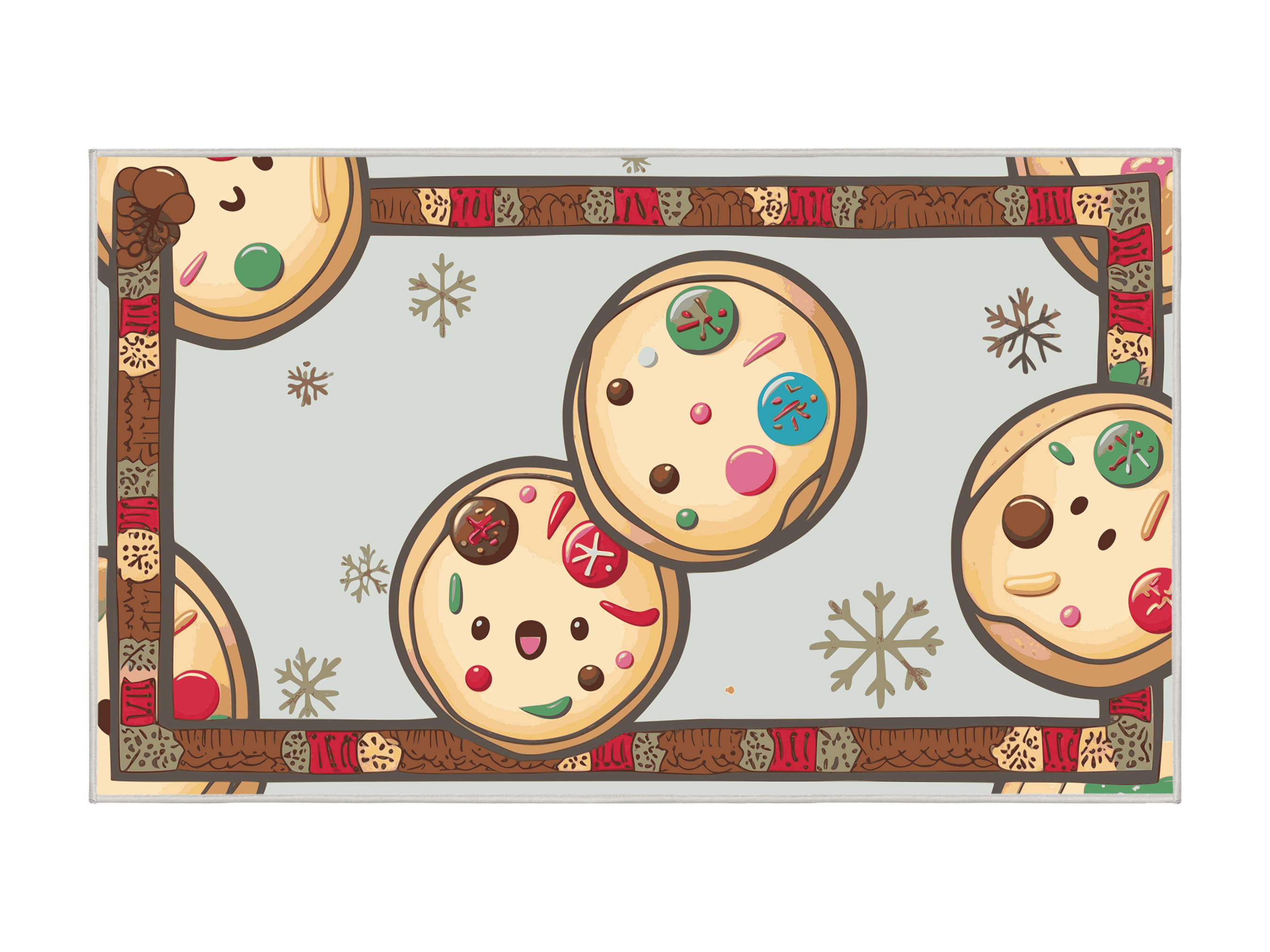 The Holiday Aisle® Washable Cookies Holiday Rug | Wayfair