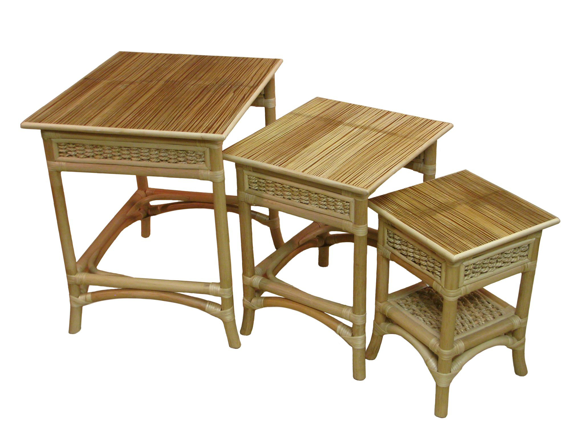 Spice Islands Wicker 3 Piece Nesting Table | Wayfair