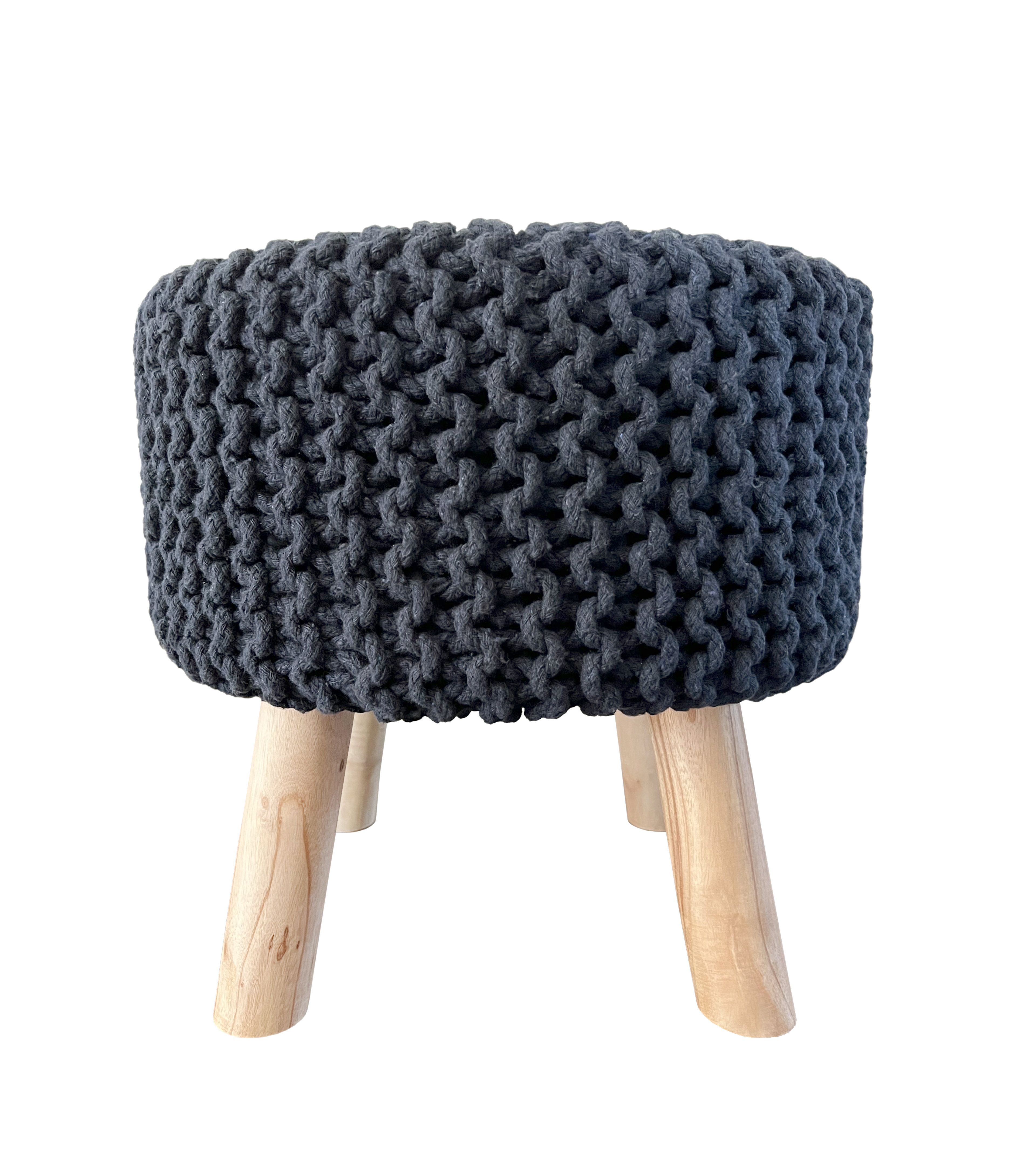 George Oliver Alianna Knitted Stool | Wayfair