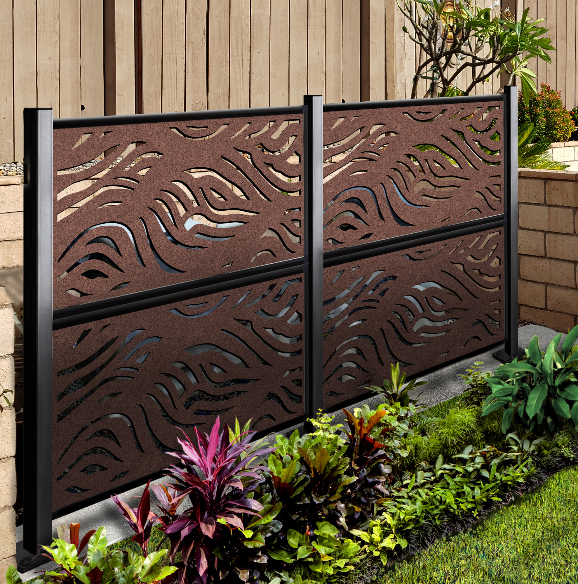 OUTDECO 48'' H x 24'' W Brown Composite Fencing - Wayfair Canada