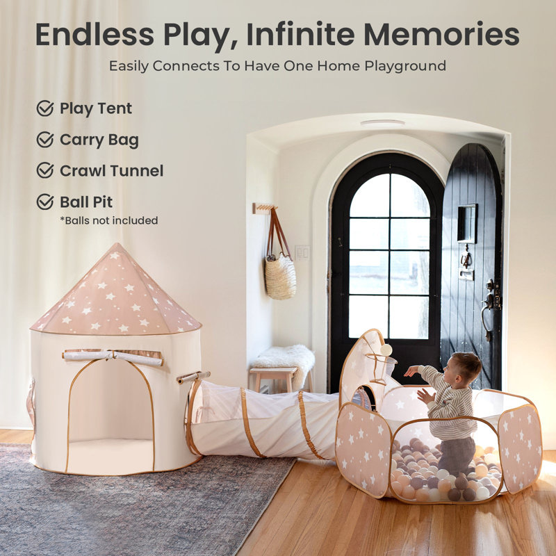 Tiny Land® Compact Adventure 3-in-1 Play Tunnel With no Balls & Reviews ...