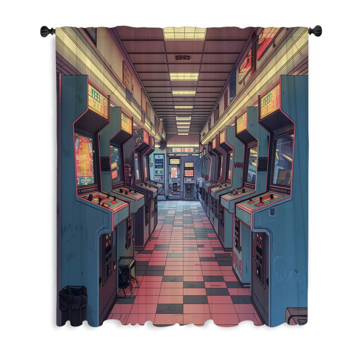 Loon Peak Arcade Window Curtains, Entertainment Blockout & Sheer ...