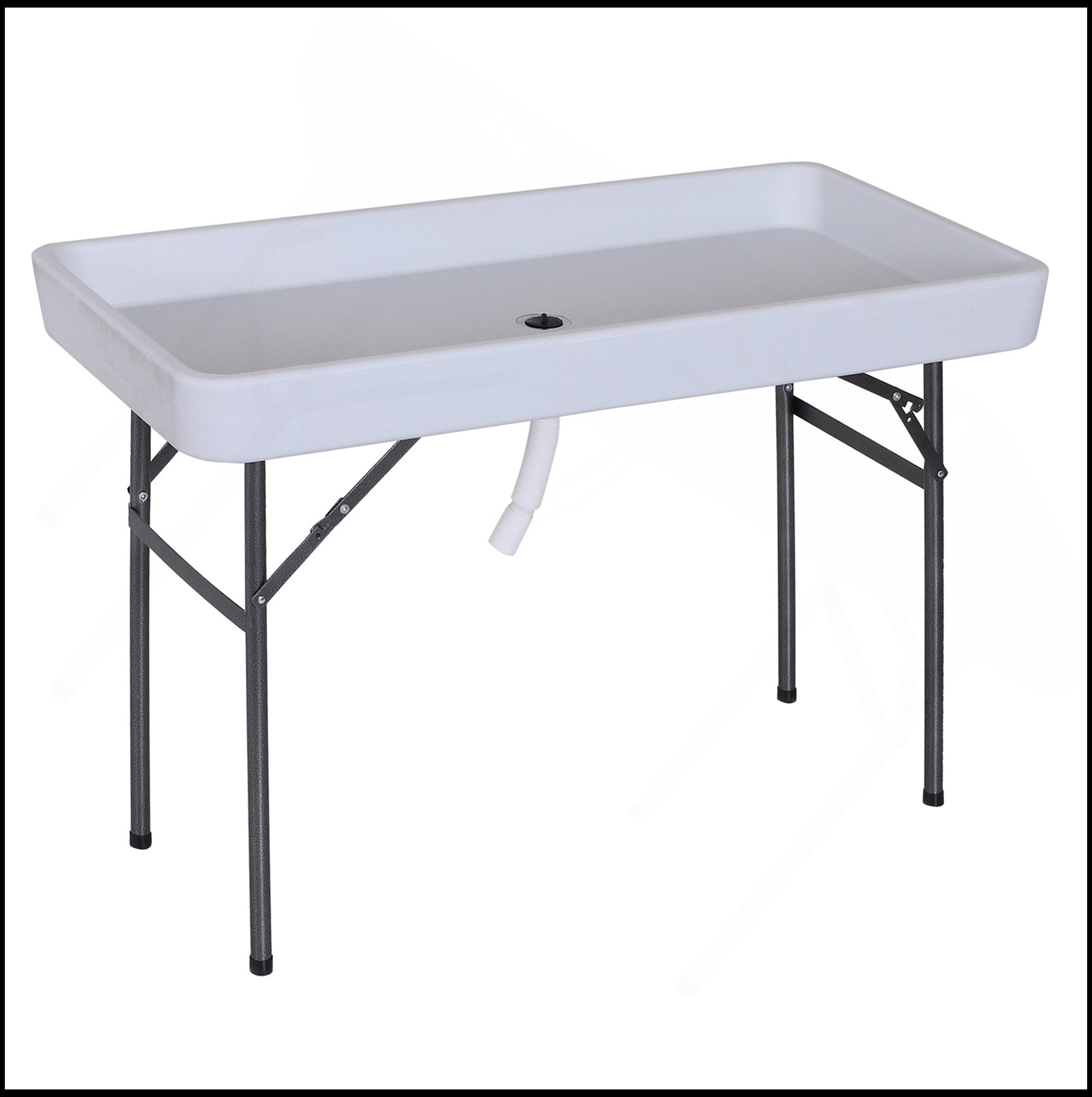 Latitude Run® 4FT Portable Folding Fish Fillet Cleaning Table With Sink ...