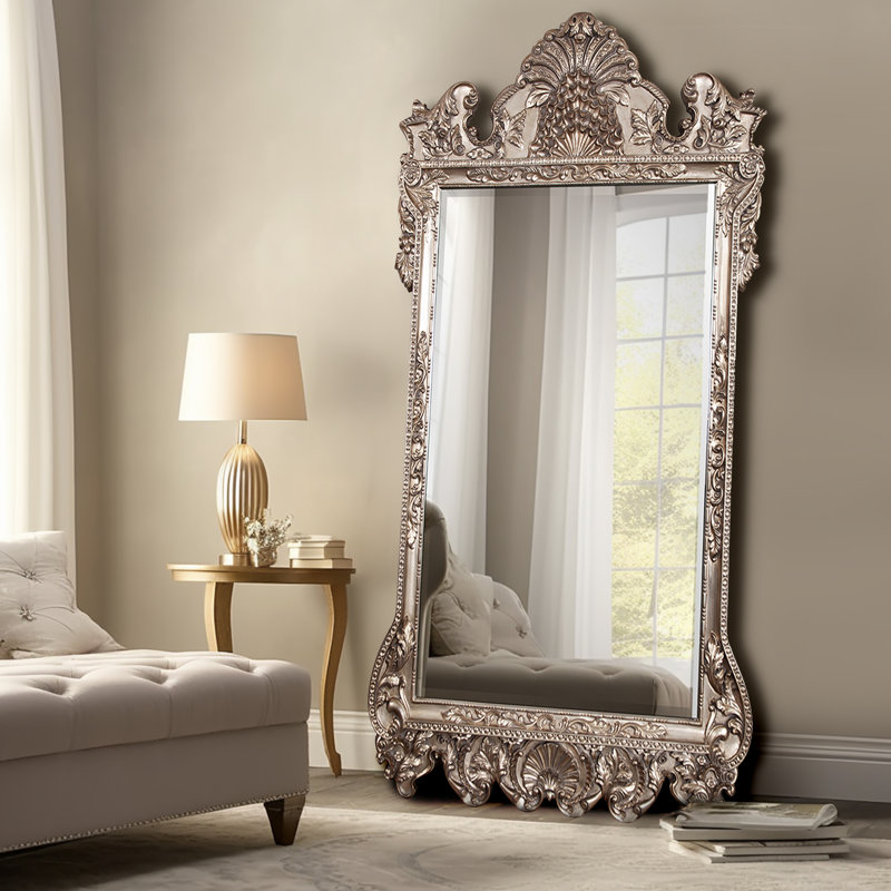 Canora Grey Sybel Traditional Beveled Full Length Ornate Mirror ...