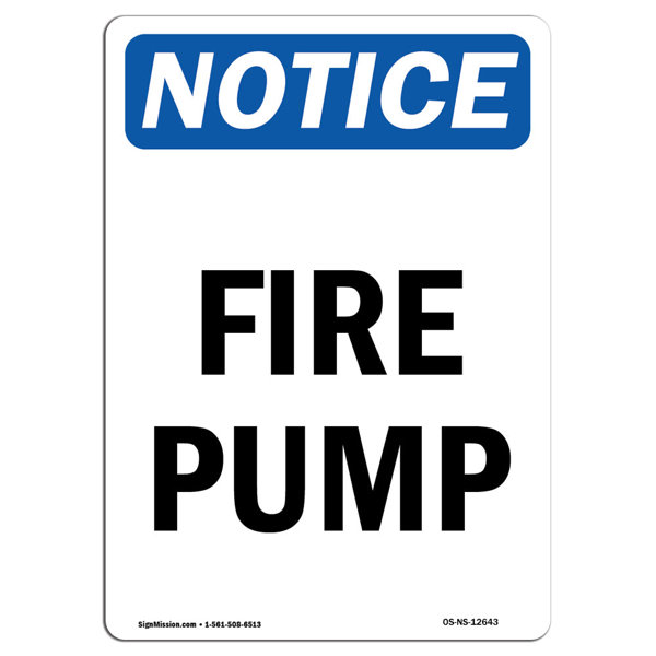 SignMission Fire Pump Sign | Wayfair