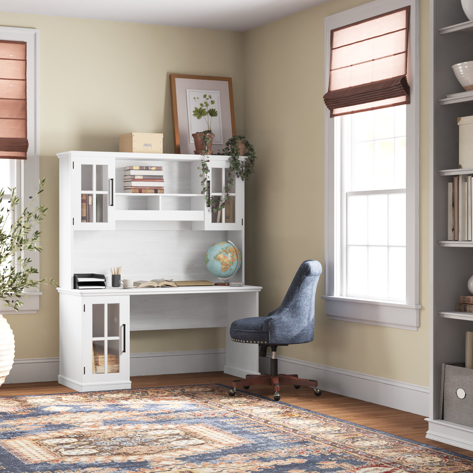 Lark Manor Arkyn 59.4 W Single Desk with Hutch Wayfair