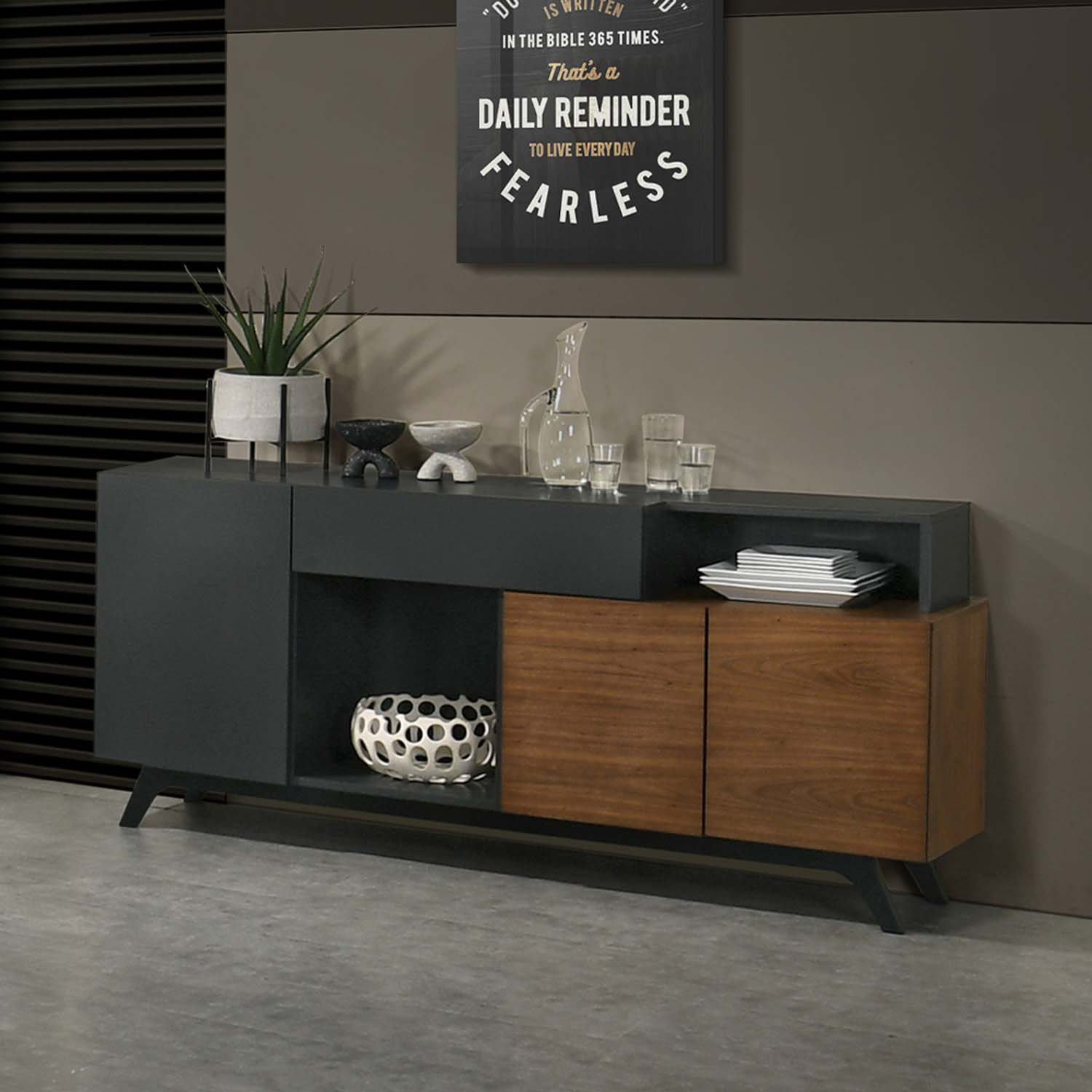 Latitude Run® Destin 67" Server, Walnut Finish | Wayfair
