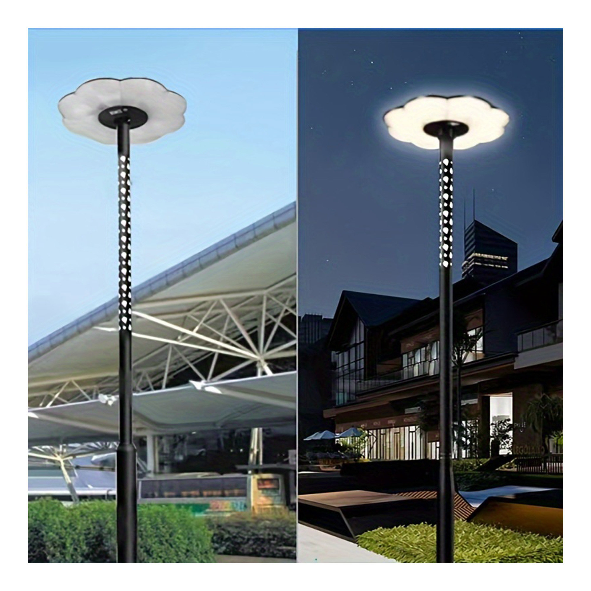 Taroo Clocks Hollow Splicing Lamp Post, Street Light Pole, Metal Street ...