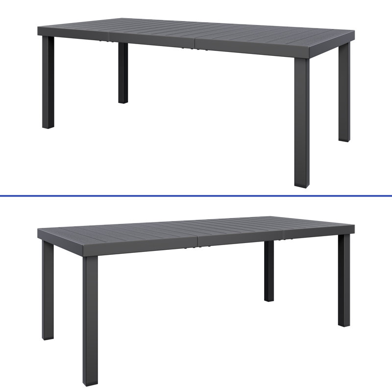 Ebern Designs Sleek & Stackable Outdoor Dining Table | Wayfair