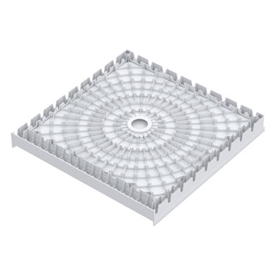 Carlton Marquette 32 X 32 Shower Pan Base With Center Drain In Glossy ...