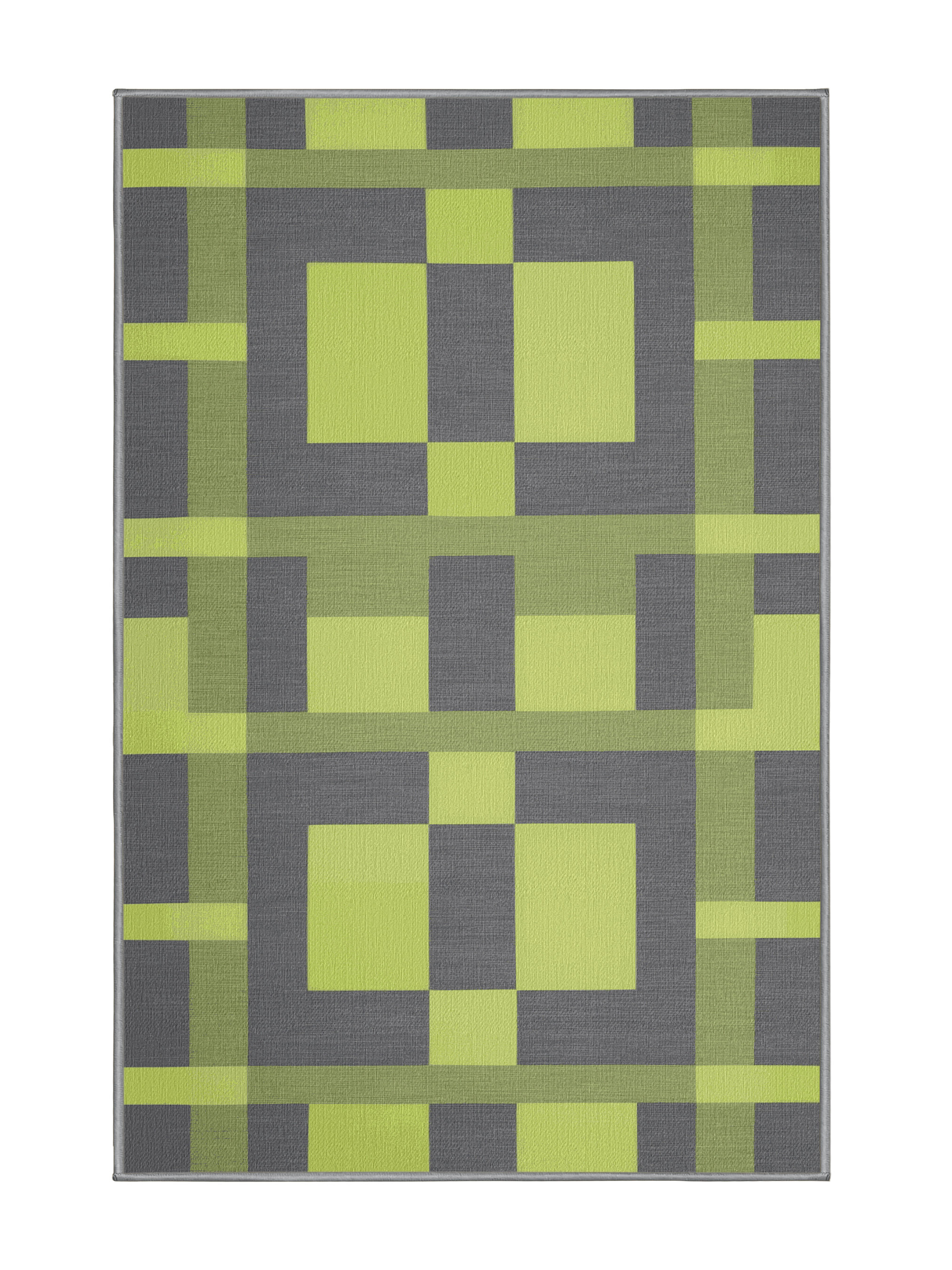 Hokku Designs Machine Washable Checkered Gray Area Rug | Wayfair