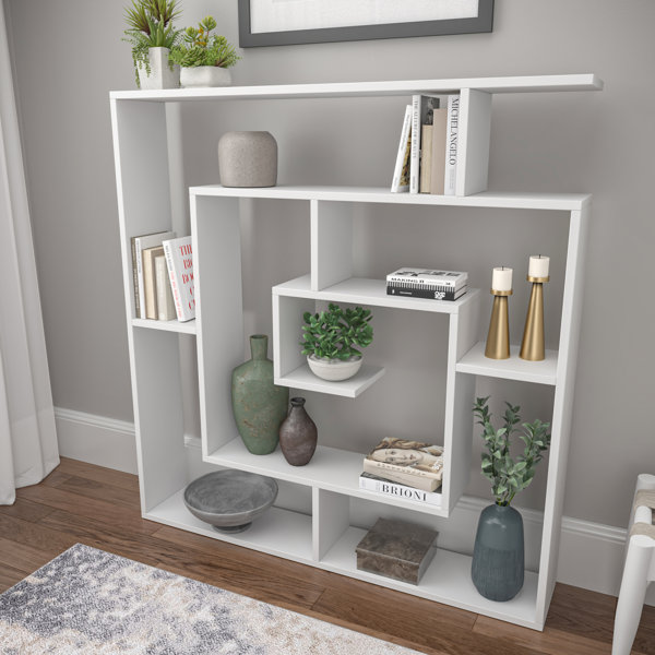 Hashtag Home Abston Geometric Bookcase & Reviews | Wayfair