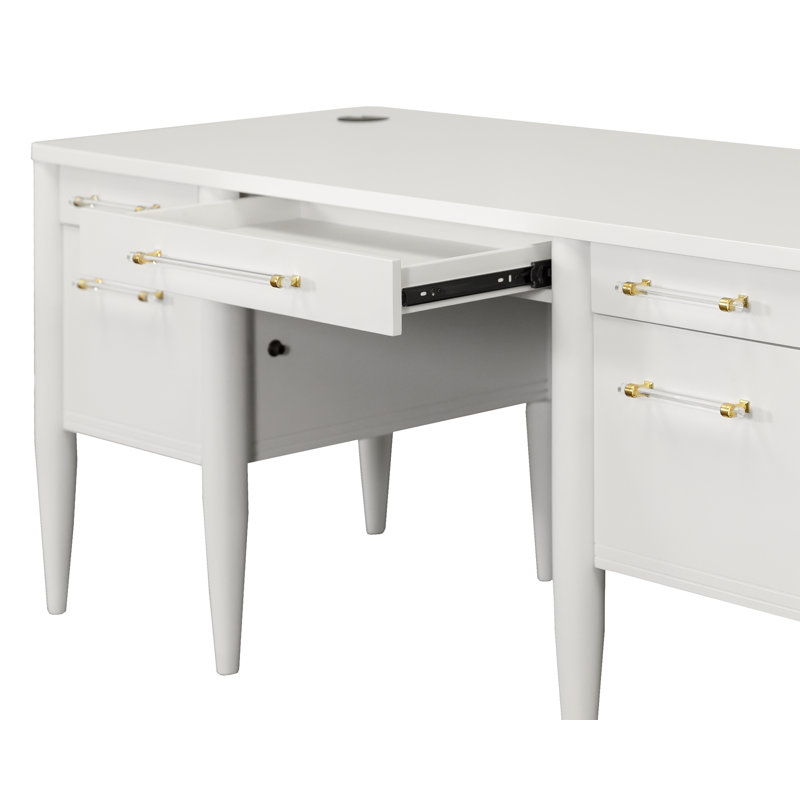 Wade Logan® Brittinay 66'' W Rectangle Executive Desk & Reviews | Wayfair