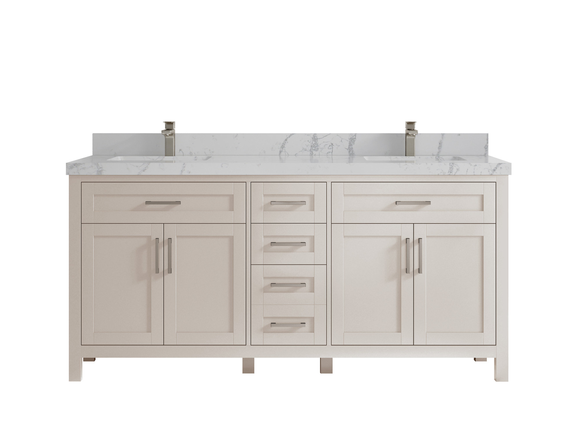 Willow Collections Cambridge 72 In. W X 22 In. D Double Sink Bathroom ...