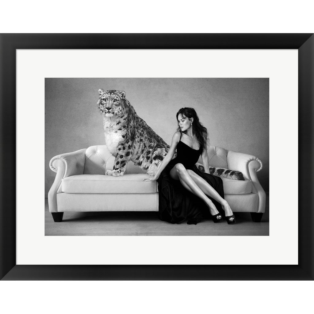 Latitude Run® Snow Leopard And Lady, Paris by - Picture Frame Graphic ...