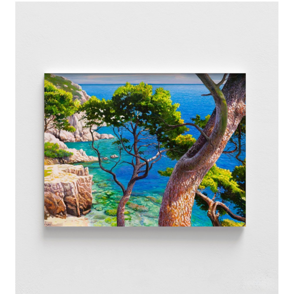 WeFrameArt Tropical Scenery Painting Print, Landscape Wall Art ...