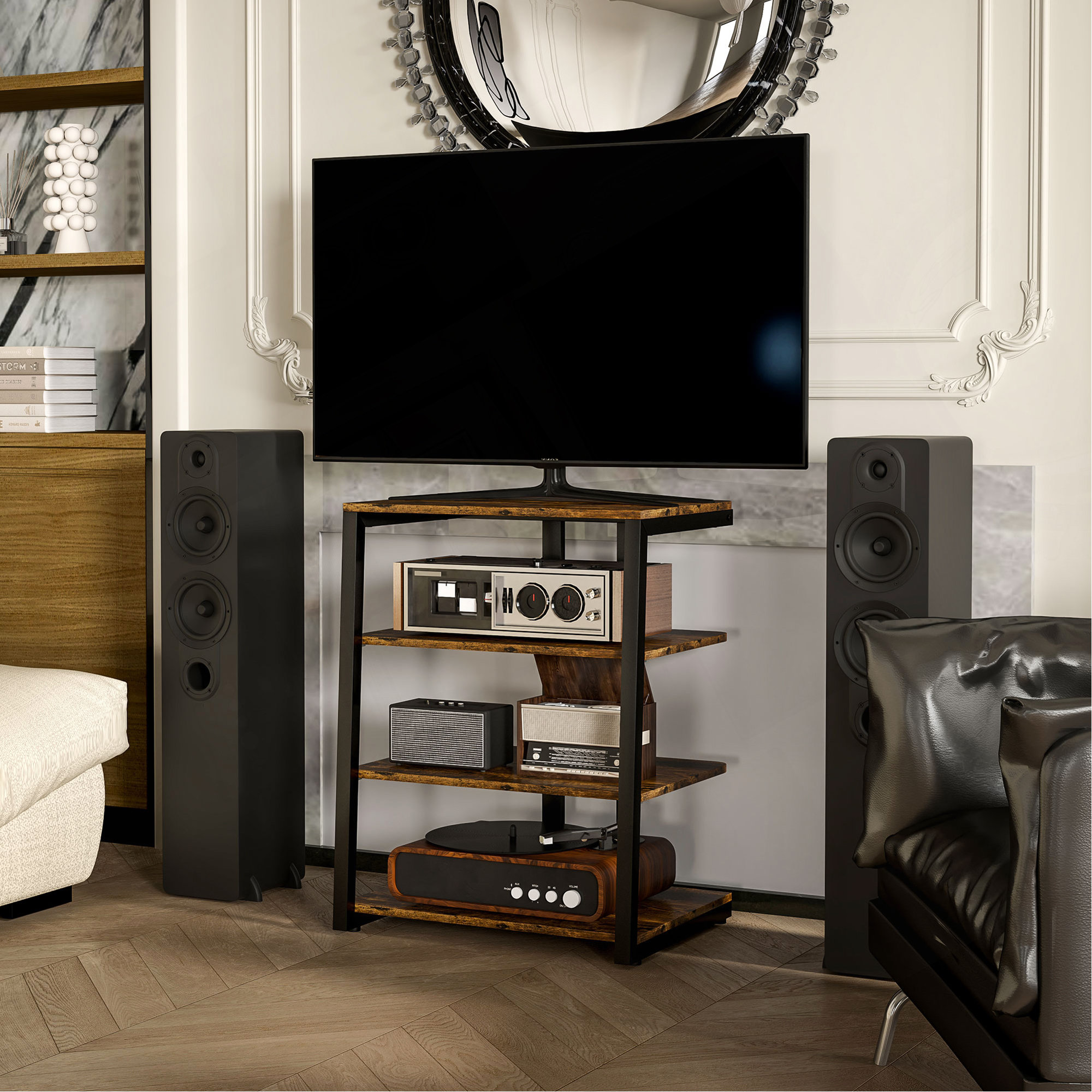 Ebern Designs TV Stand For 28 Inch Tvs, Entertainment Center With ...