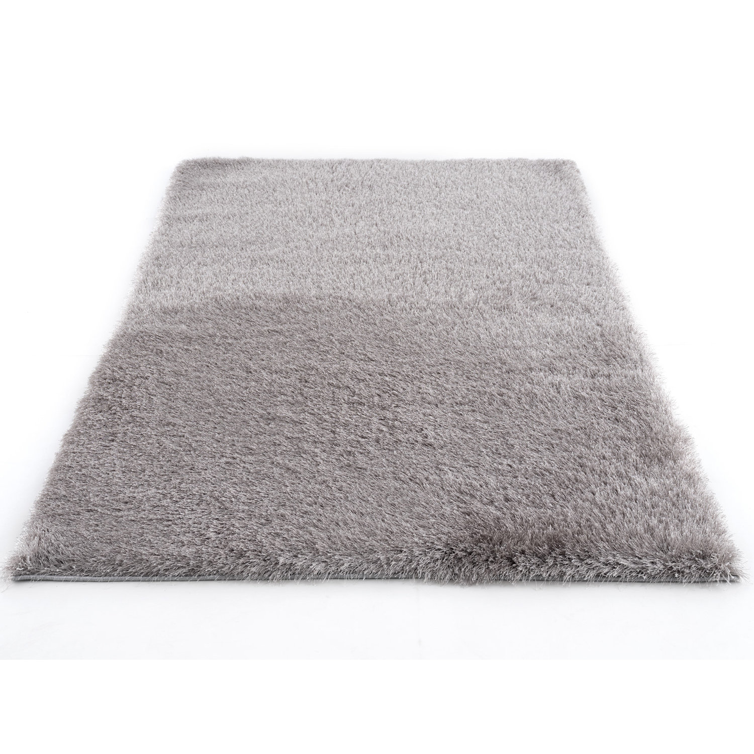 Everly Quinn Zanca Grey Soft Shag Rug Area Rug | Wayfair