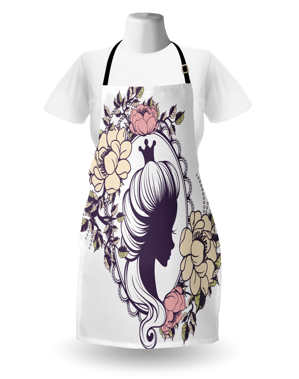 East Urban Home Queen Apron Unisex, Cartoon Portrait Frame, Adult Size ...