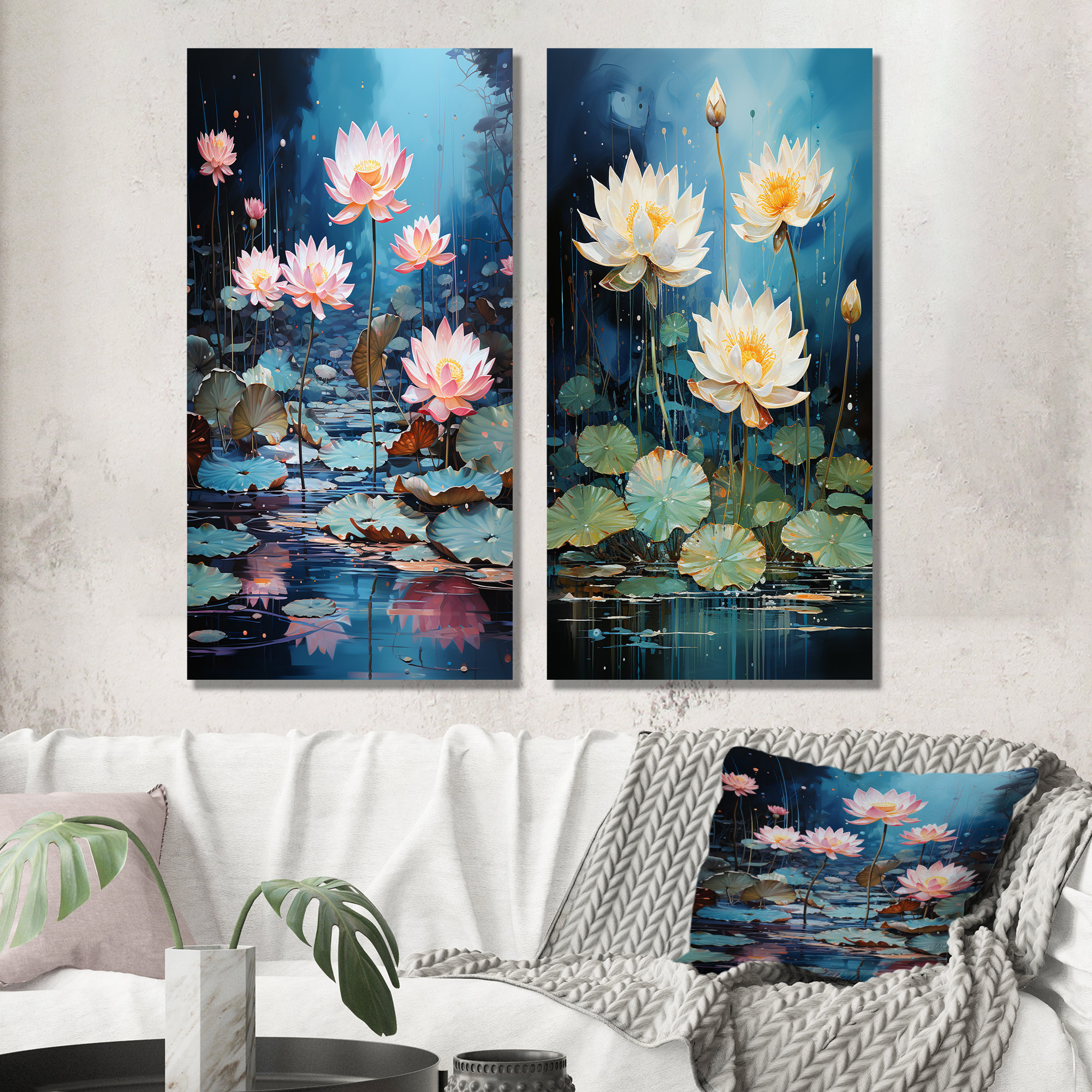 Bungalow Rose Surreal Aquatic Lotus Fantasy - Lotus Metal Wall Art ...