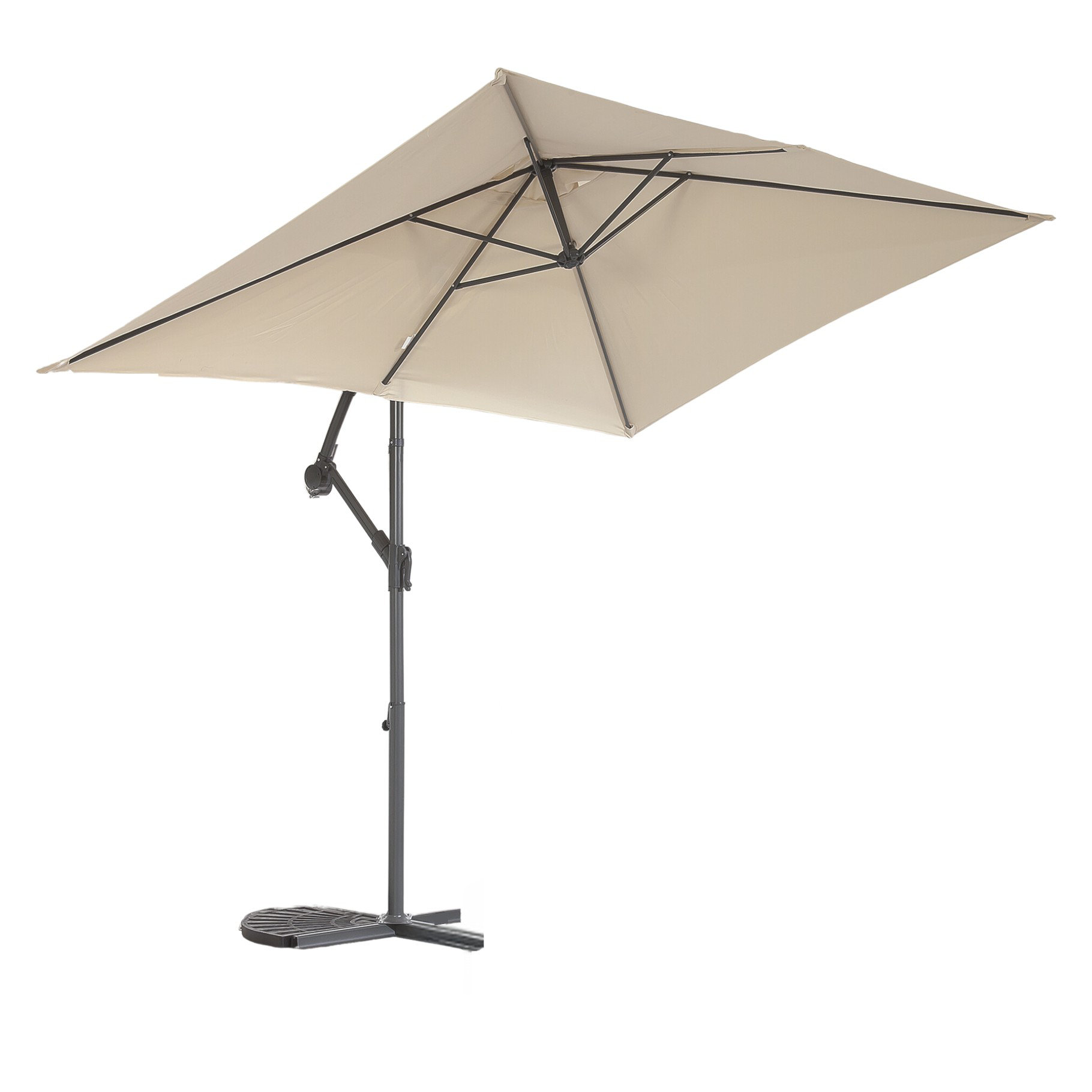 Arlmont & Co. Parasol rectangulaire en porte-à-faux élégant et fonctionnel pour l'extérieur ...
