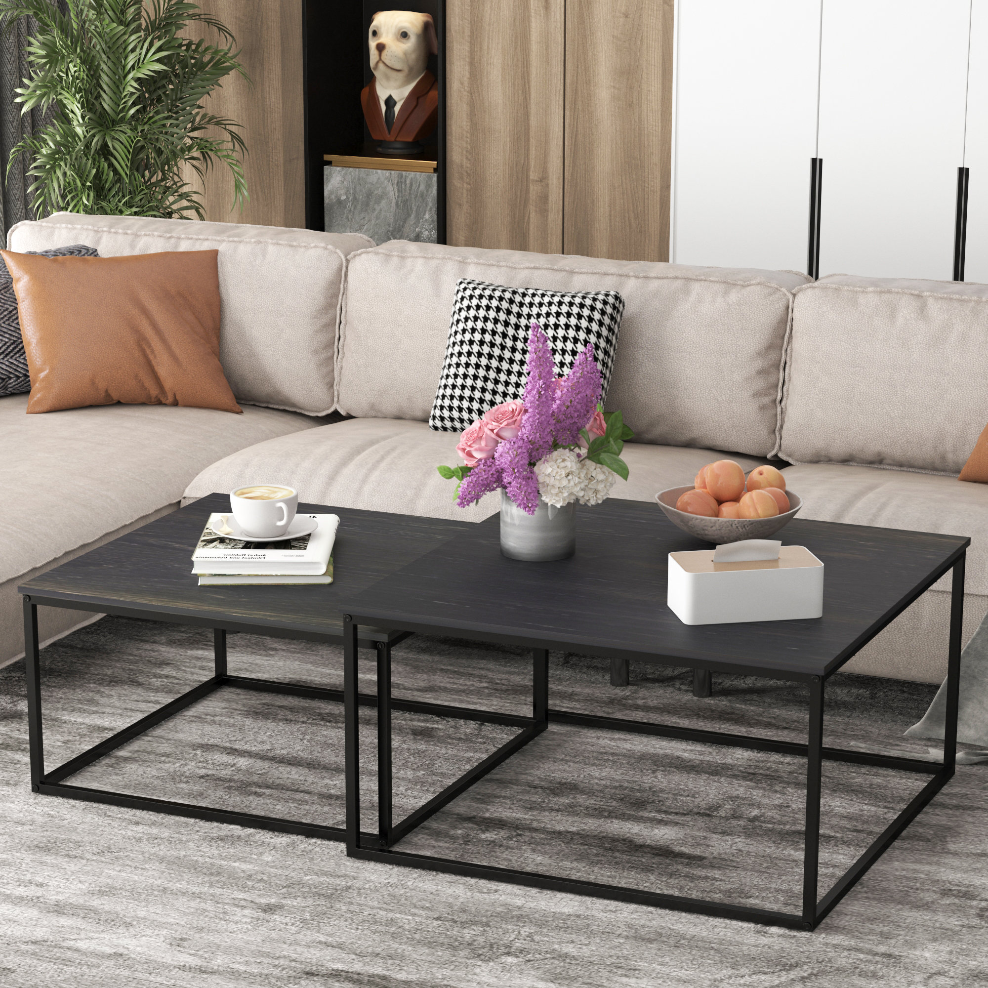 Wrought Studio™ Extendable Metal Frame Coffee Tables | Wayfair