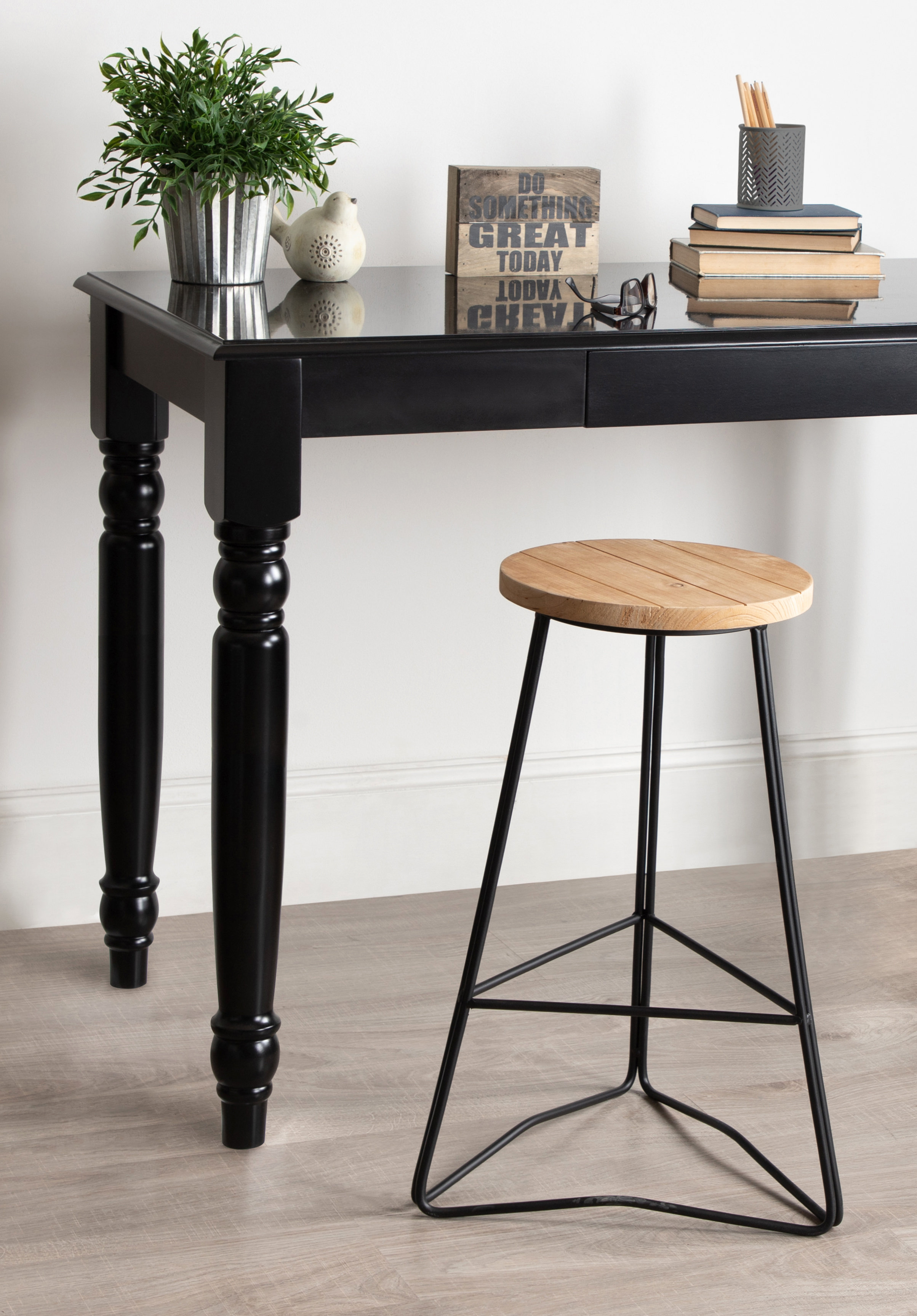George Oliver Capen Solid Wood 24" Counter Stool & Reviews | Wayfair
