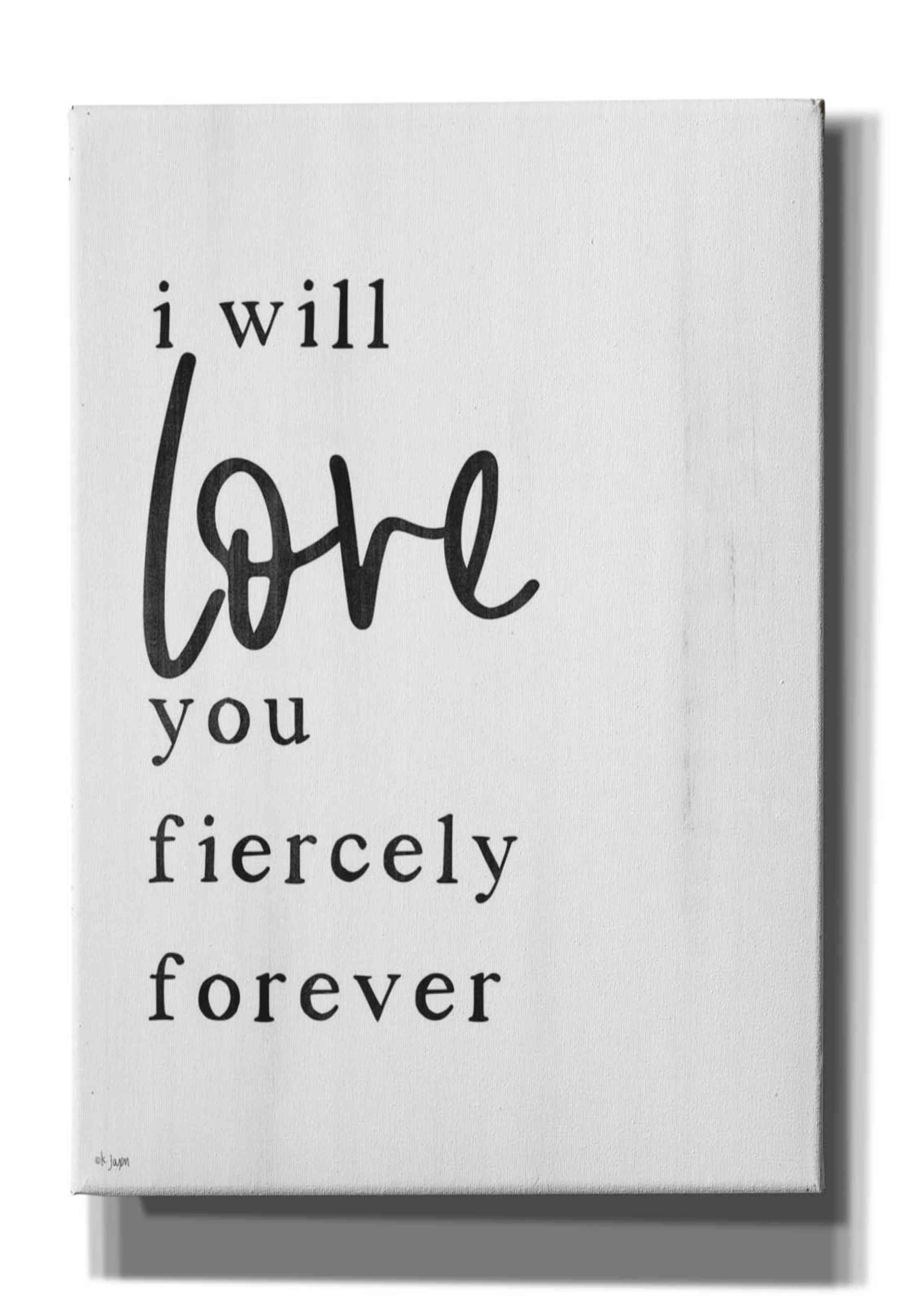 Epic Graffiti Love You Fiercely Forever by Jaxn Blvd - Wrapped Canvas ...