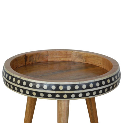 Corrigan Studio® Small Patterned Nordic Style End Table | Wayfair