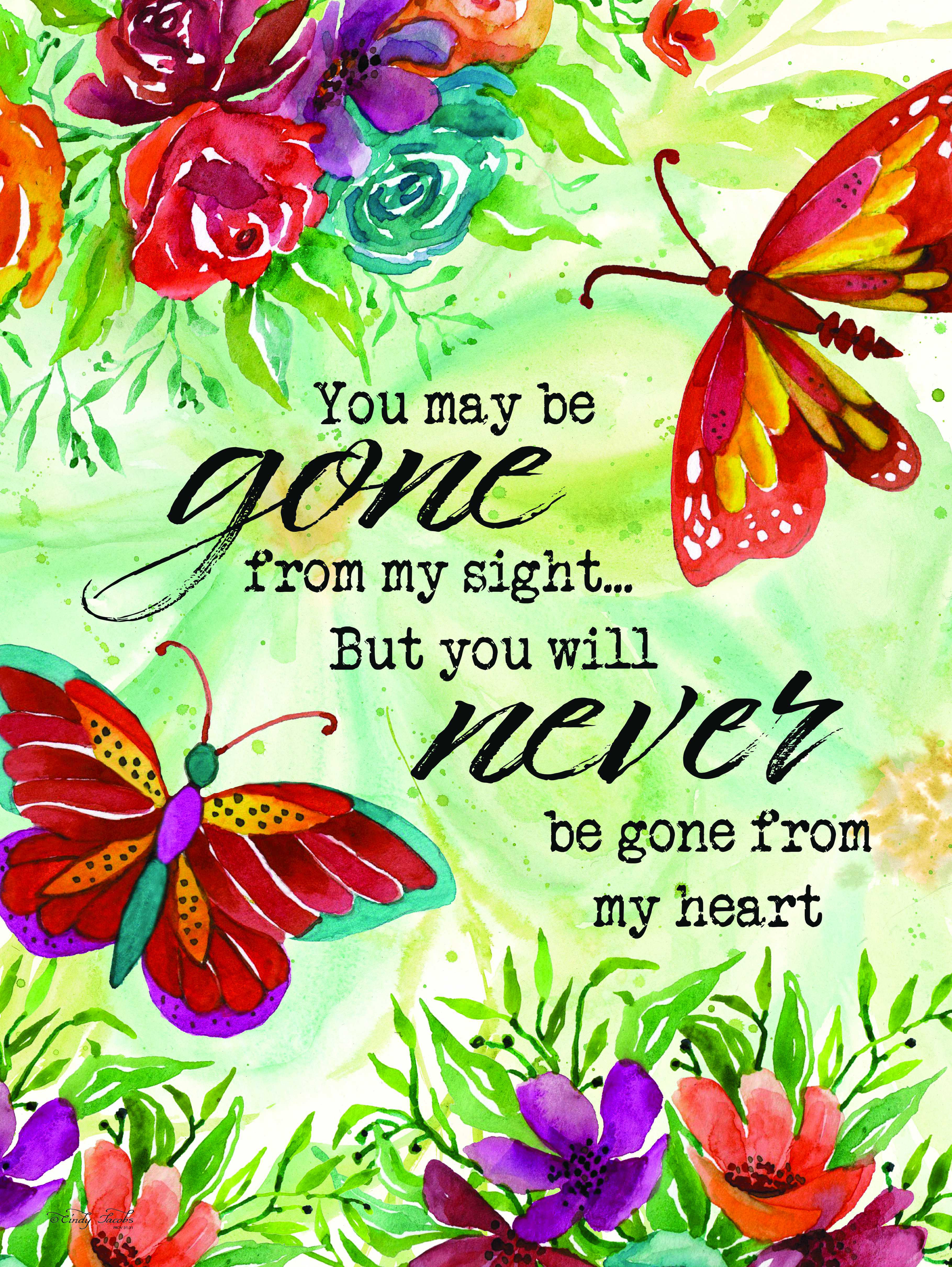 August Grove® Never Gone from My Heart I - Wrapped Canvas Print | Wayfair