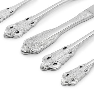 Martha Stewart Perrine 20 Piece Stainless Steel Flatware Set in Silver ...