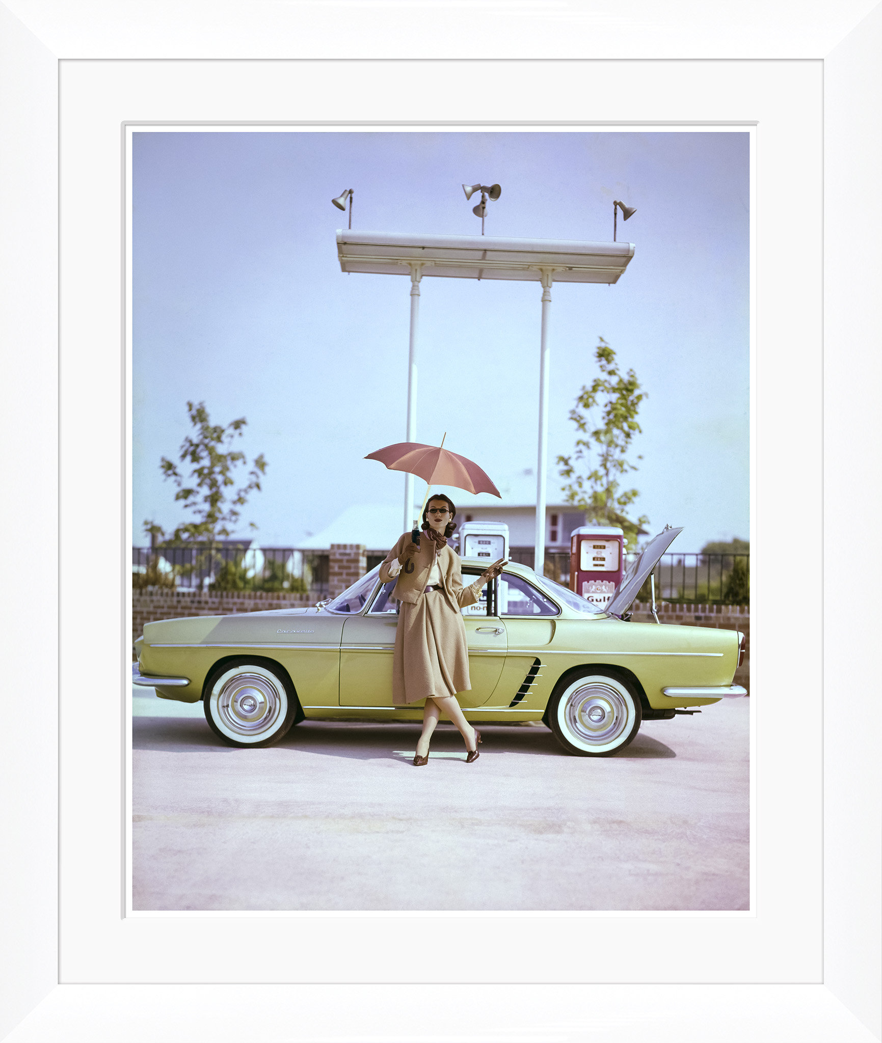 Soicher Marin " Vogue Magazine, "Model In Front Of A Gold Renault ...