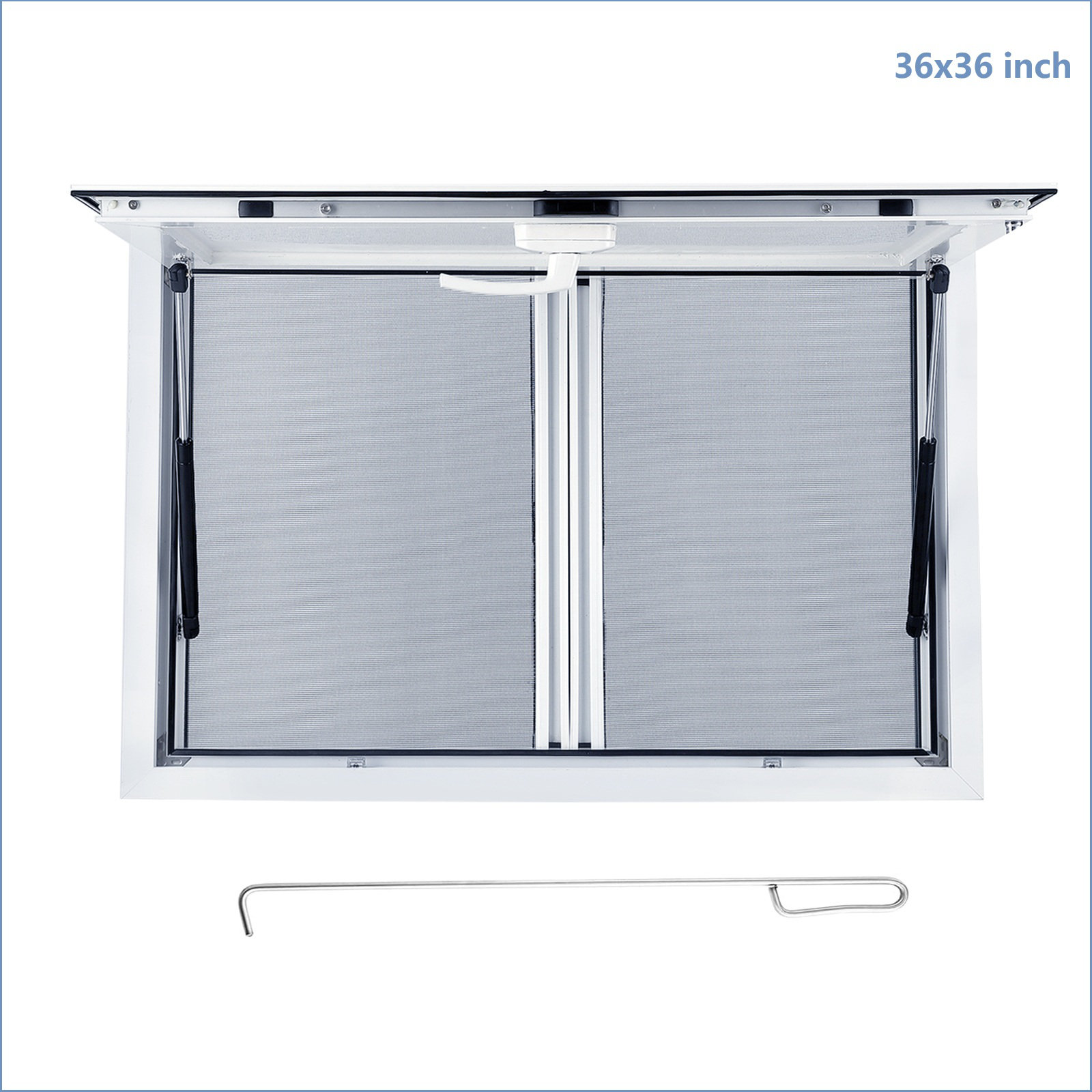 babevy Concession Window, Food Truck Service Window With 2 Horizontal ...