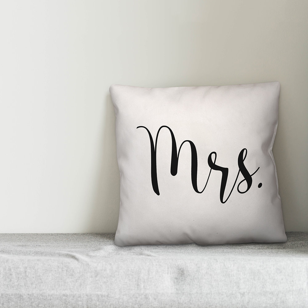 Designs Direct Creative Group Mrs Script Throw Pillow - Wayfair Canada