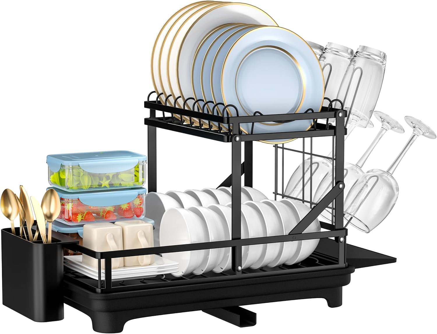 CHUANGWENYI Dish Drying Rack, Stainless Steel Large Dish Racks For ...