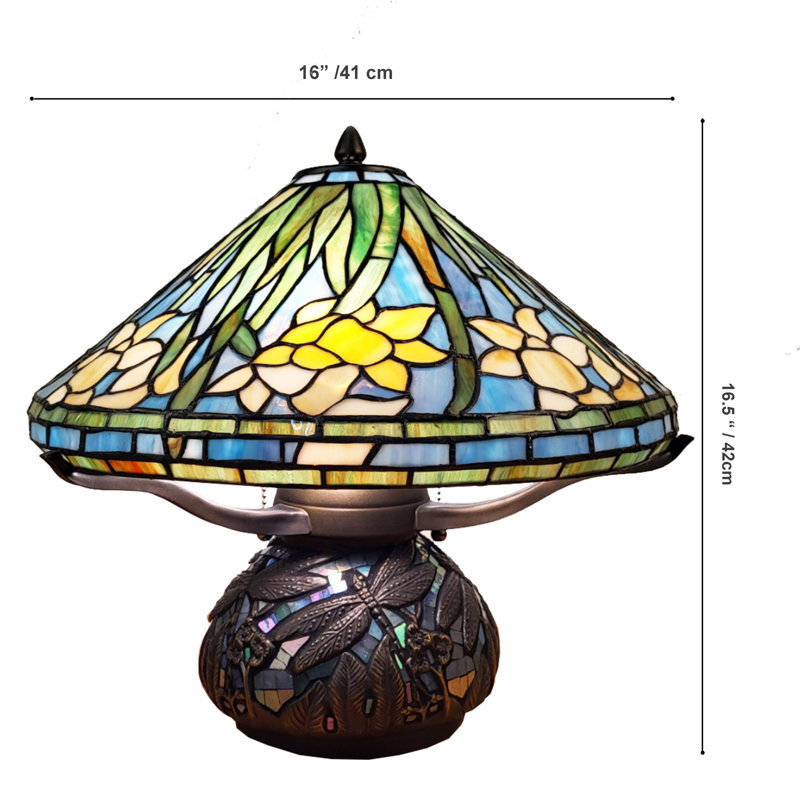 Fine Art Lighting Tiffany Style Daffodil Table Lamp With Mosaic Base ...
