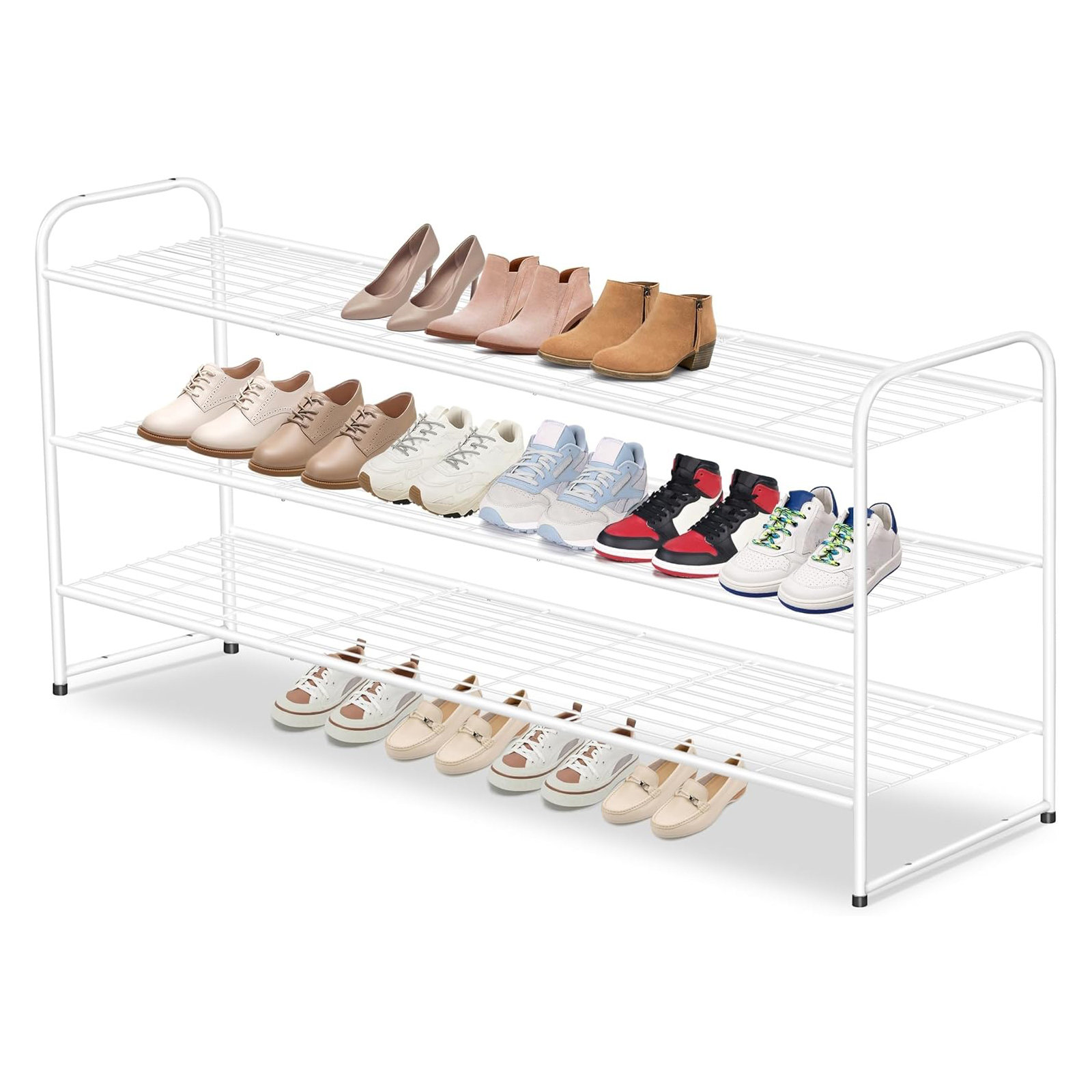 Latitude Run® 3-Tier Stackable Metal Shoe Rack For Closet, Entryway ...