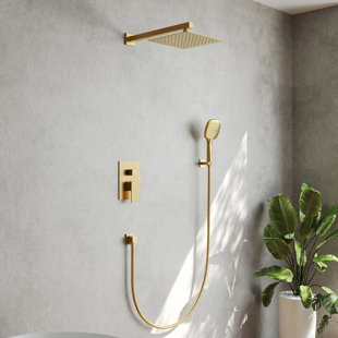 Gold Shower Faucets & Systems You'll Love | Wayfair