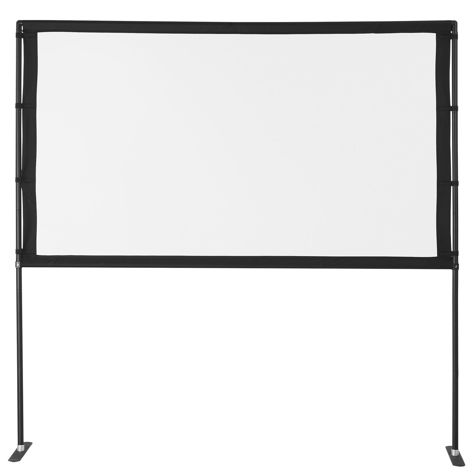 VEVOR Projector Screen with 2 Stands 80 Inch 160° Wide Angle 4K HD 16:9 ...