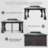 Domi Louvered Galvanized Steel Patio Gazebo with Overhang Slope-design ...