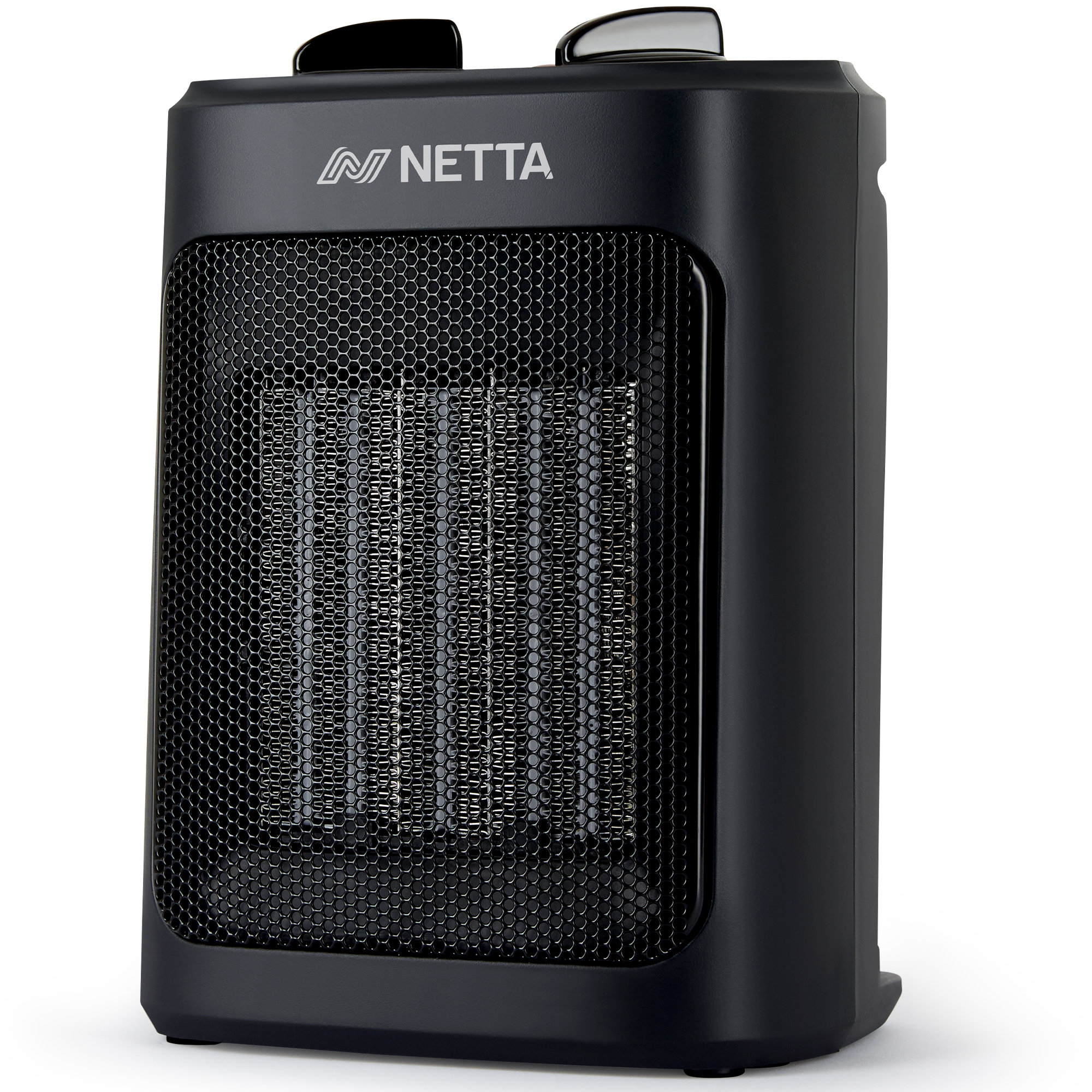 NETTA 2000W Mini Fan Heater with Adjustable Thermostat, 3 Heat Settings ...