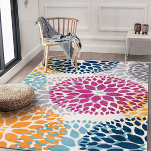 Ebern Designs Rearick Performance Multiple Colors/finishes Rug ...