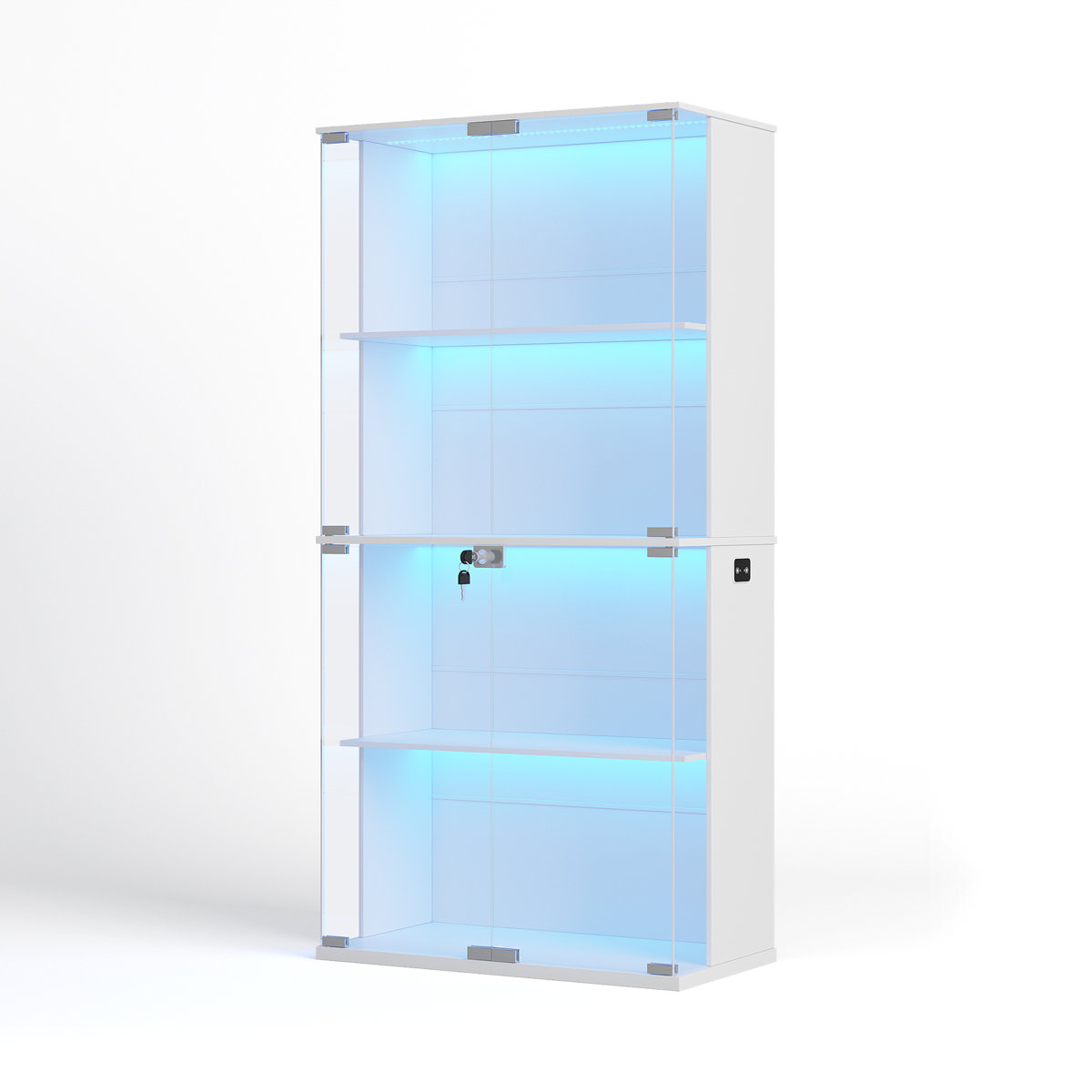 Metro Lane Display Cabinet With Glass Doors, Lighted Display Case With ...