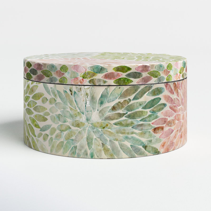 Langley Street® Ledbury Round Capiz decorative box & Reviews | Wayfair