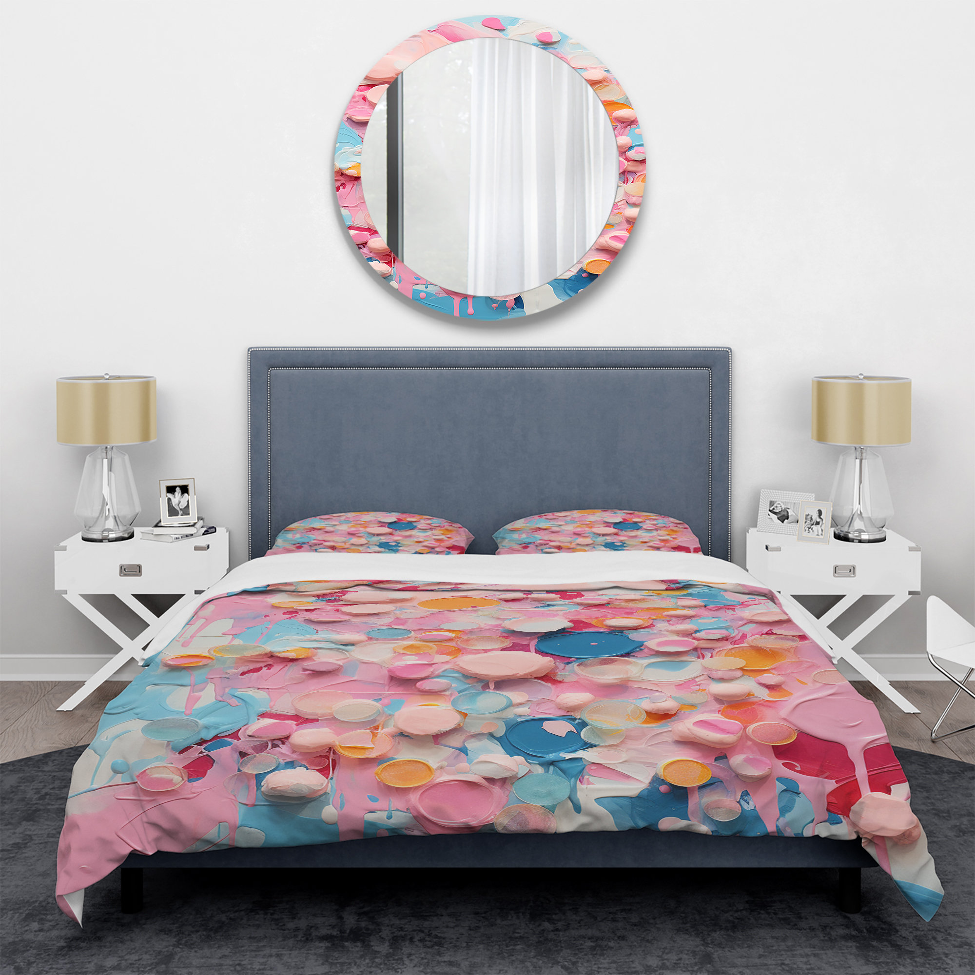 Design Art Pink Digital Melodic Fusion I - Abstract Collages Duvet Cover Set | Wayfair